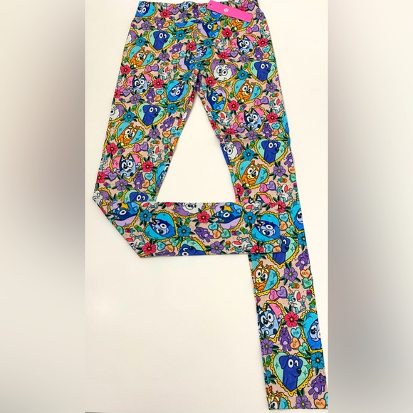 Little Snuggles | Bottoms | Nwt Little Girls Bluey Pups Colorful Frames ...